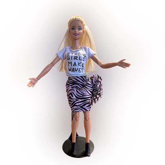 Toys | Barbie Zebra Print Black Pinkstrong Girls Make Waves Barbie Not ...